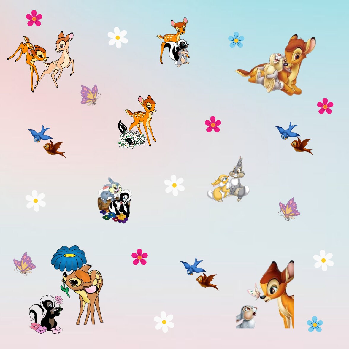 Bambi Inspired Digital Paper, Jpeg, Seamless - Etsy