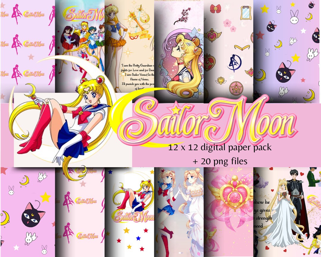 Sailor Moon Inspired Digital Paper and Clipart - Etsy Australia