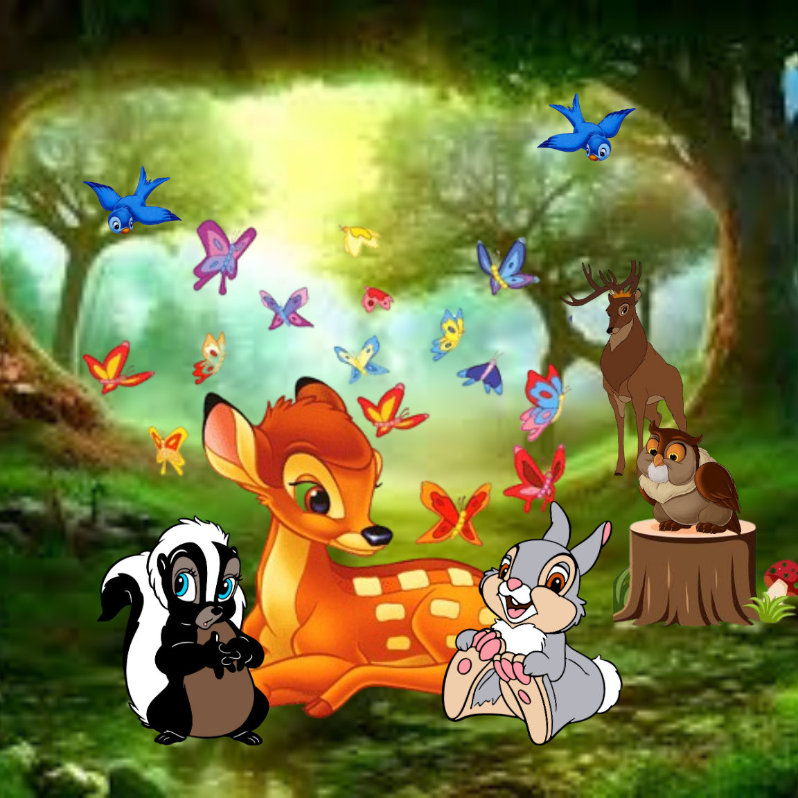 Bambi Inspired Digital Paper, Jpeg, Seamless - Etsy