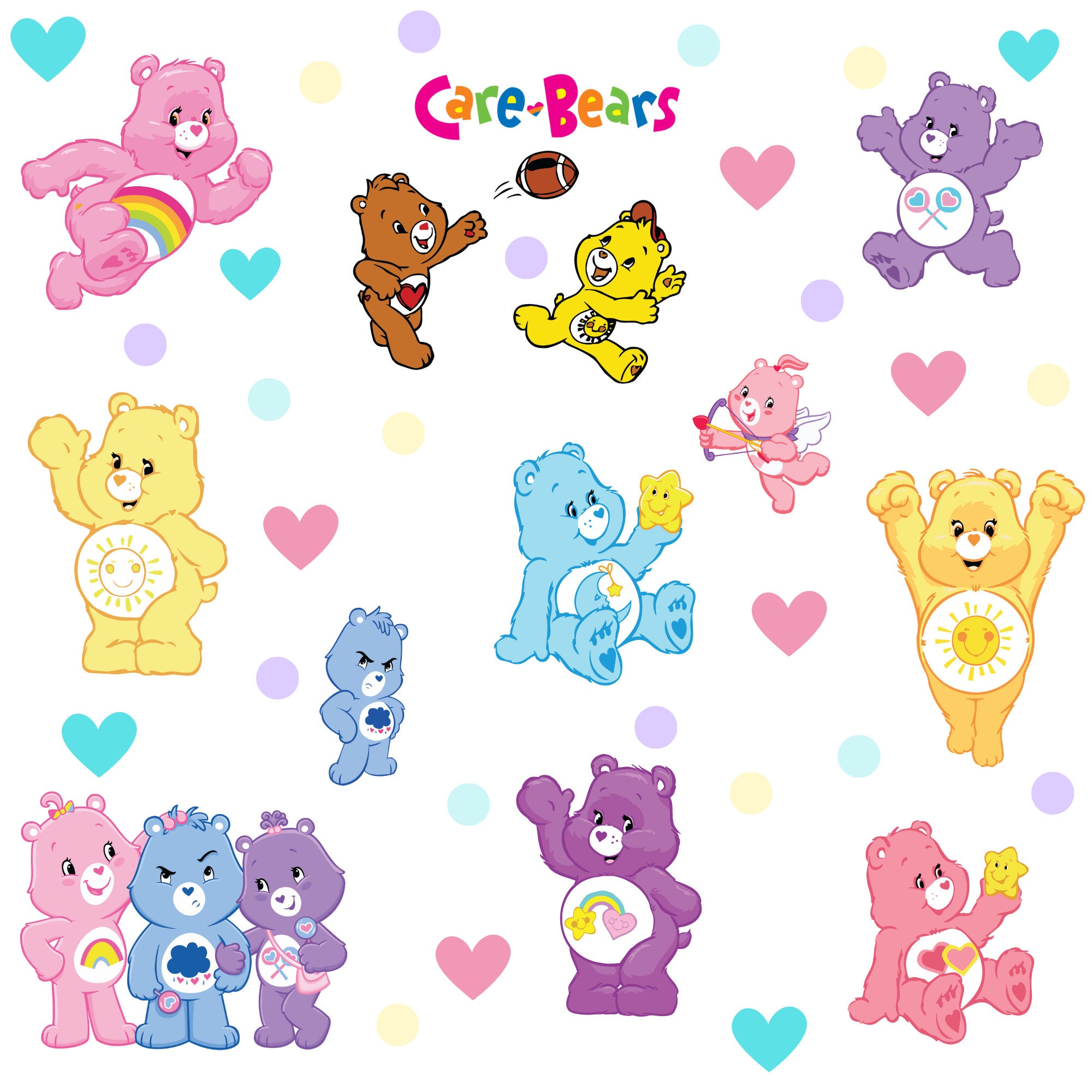 Care Bear Inspired , Digital Paper - Etsy