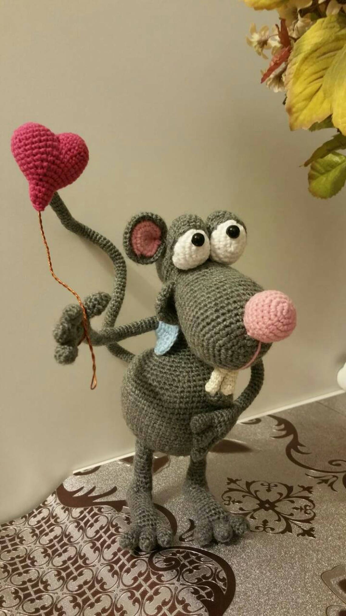 Amigurumi Rat/crochet Rat/ Crochet Animal/small Grey Rat/knorring Toys ...