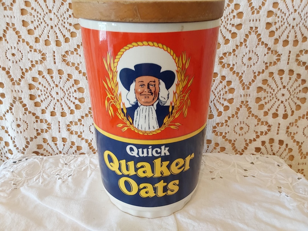 Vintage Quaker Oat Jar - Etsy