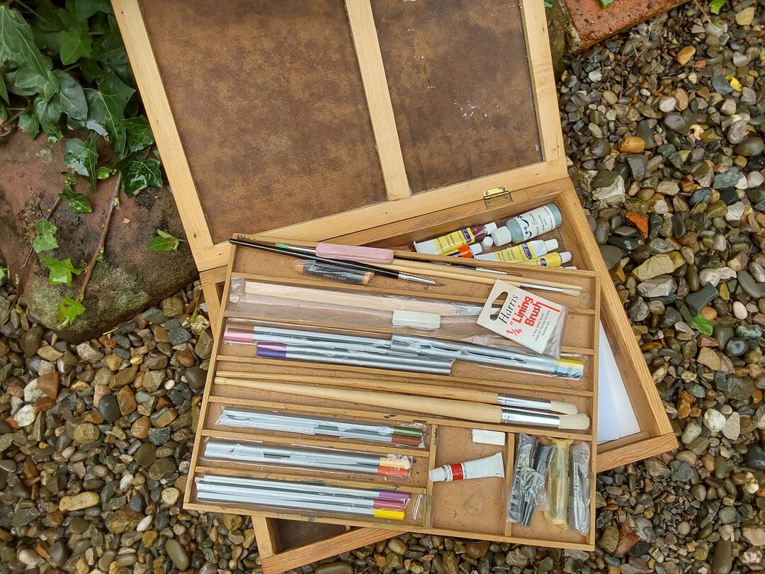 Vintage Artists Box With Contents - Etsy