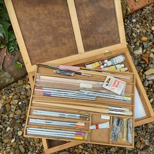 Vintage Artists Box With Contents - Etsy