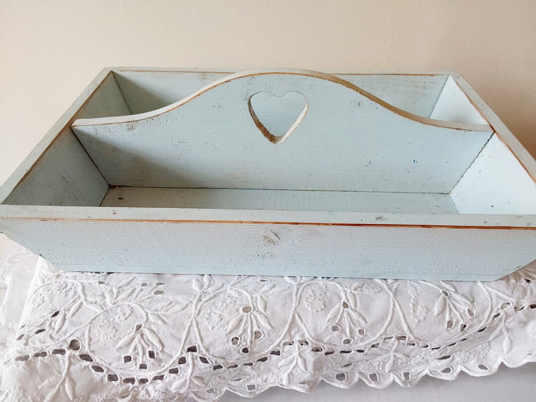 Pale Blue Wooden Trug - Etsy