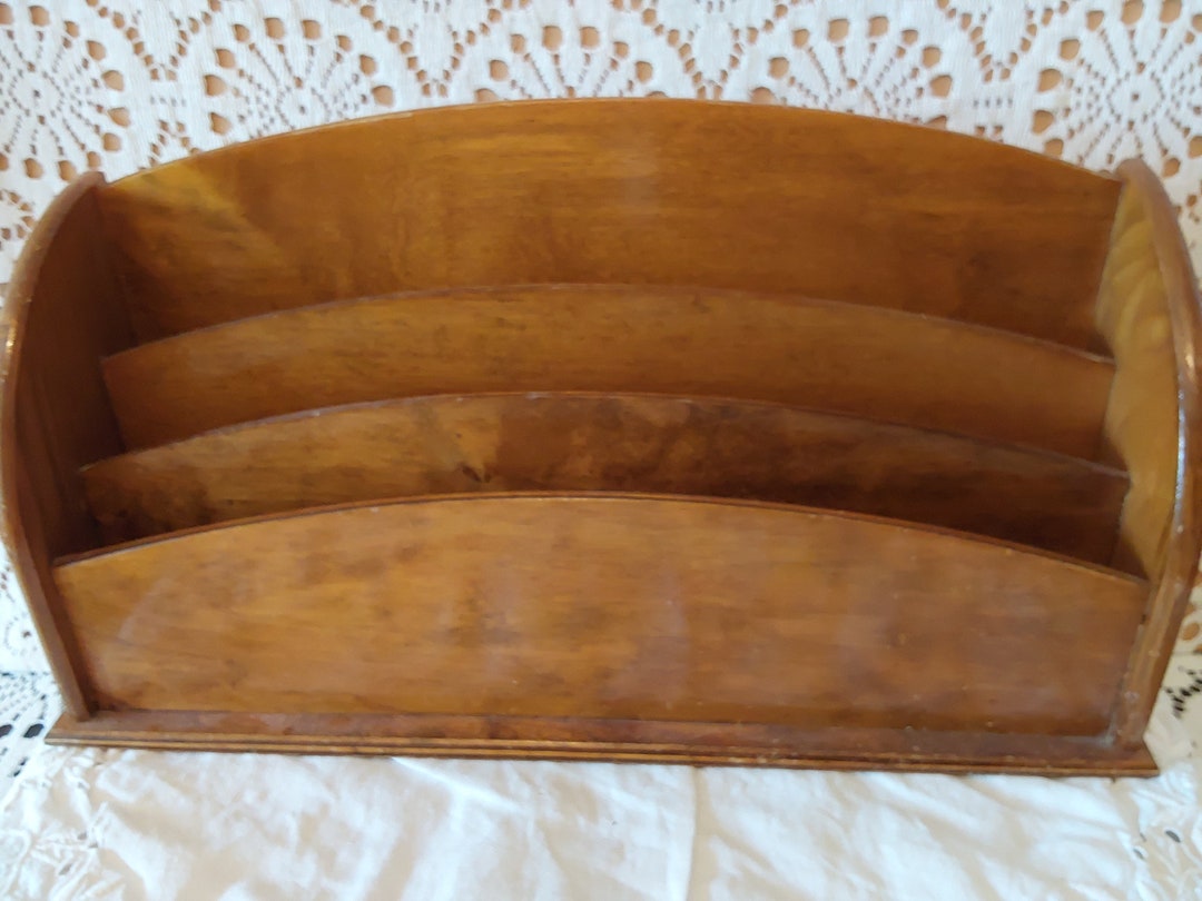 Large Vintage Wooden Letter Rack - Etsy