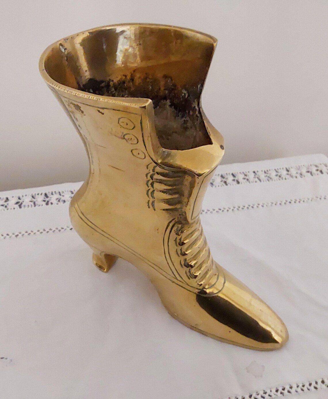 Vintage Brass Boot - Etsy