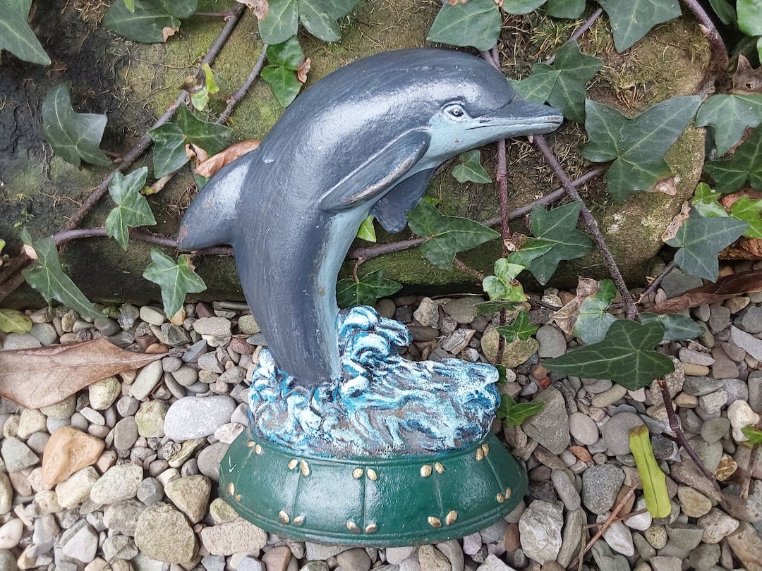 Vintage Cast Iron Dolphin Doorstop - Etsy UK