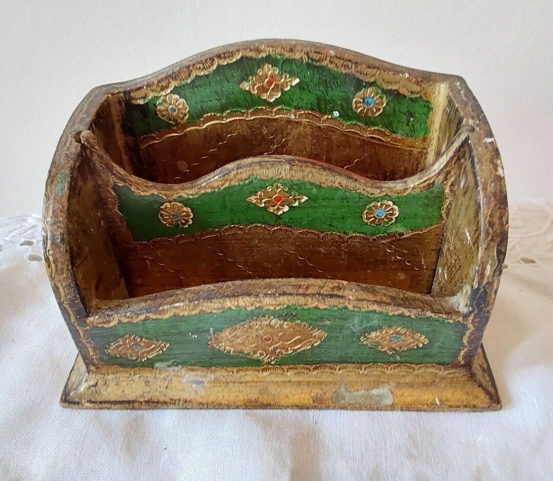 Stunning Vintage Florentine Letter Rack - Etsy UK