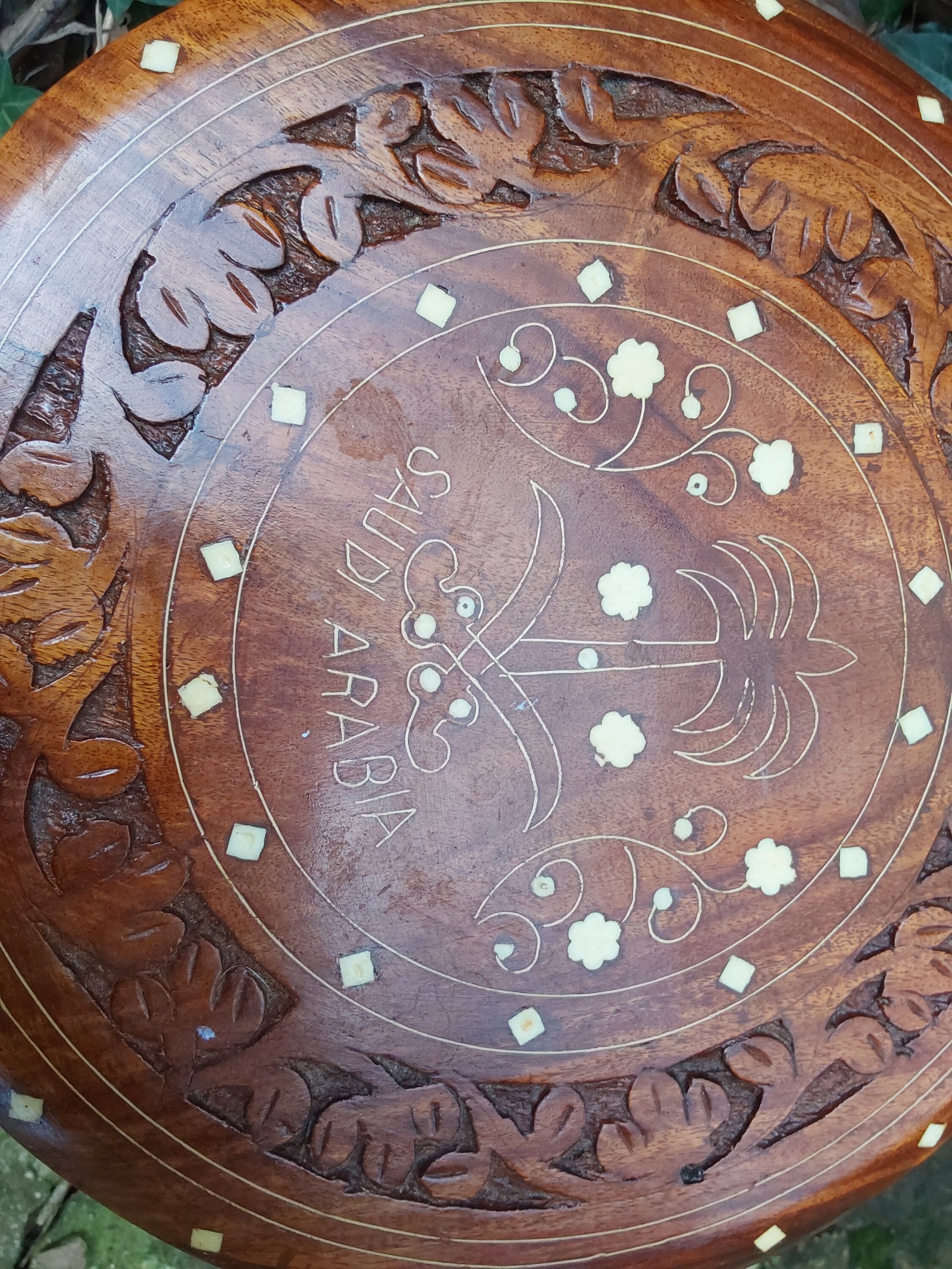 Vintage Wooden Carved Table - Etsy