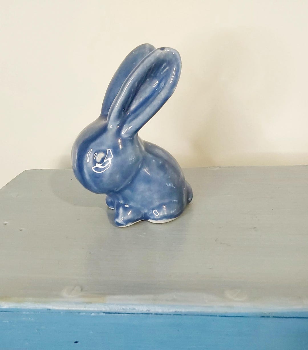Rare Vintage Bourne Denby Blue Rabbit - Etsy