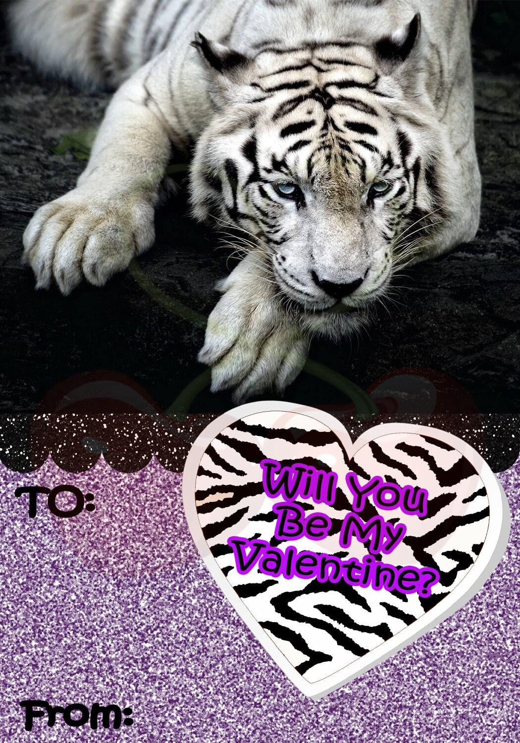 Valentines Day Cards // Bengal Tiger // Valentine // Vday Cards // Vday ...