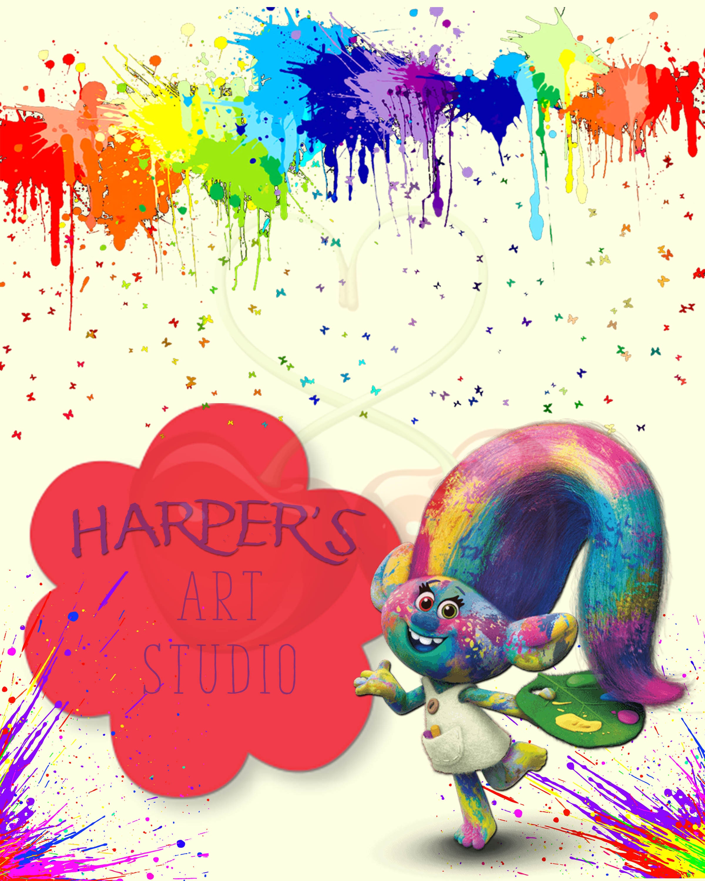 Trolls Poster Board // Art Studio // Trolls // Harper // - Etsy
