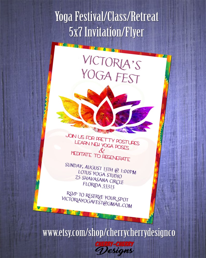 Yoga Class Invite // Meditation Class // Yoga and Meditation // Yoga ...