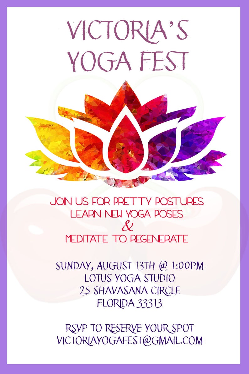 Yoga Class Invite // Meditation Class // Yoga and Meditation // Yoga ...