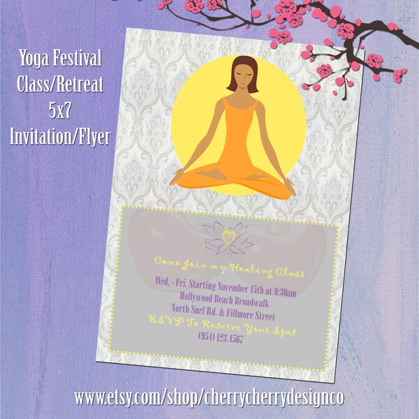 Yoga Class Invitation - Etsy