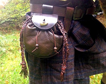 Traditional Small Rob Roy Style Leather Sporran/ Pouch | Etsy UK