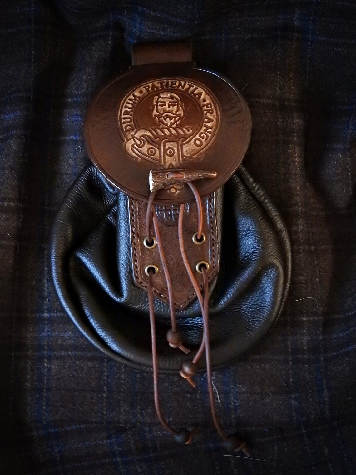 Clan Muir Leather Sporran - Etsy