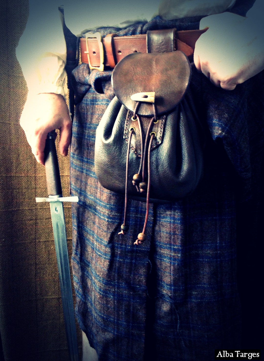 Traditional Scottish Jacobite/clansman Style Leather Sporran - Etsy