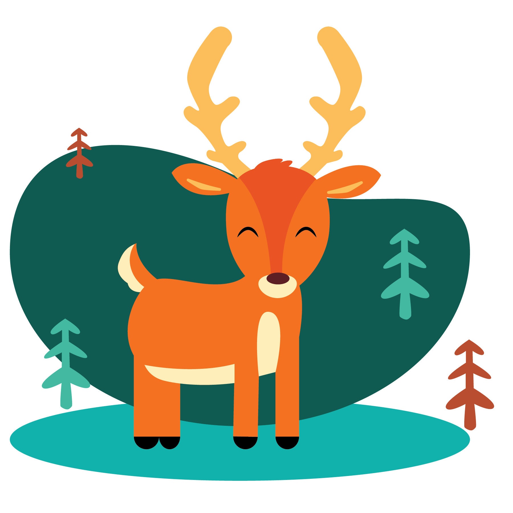 Woodland Animals Clipart Commercial Use, Vector Graphics, Digital Clip ...