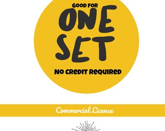 LIMITED Commercial License for 2 Products. NO Credit Required. - Etsy