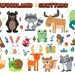 Woodland Animals Clipart Commercial Use, Vector Graphics, Digital Clip ...