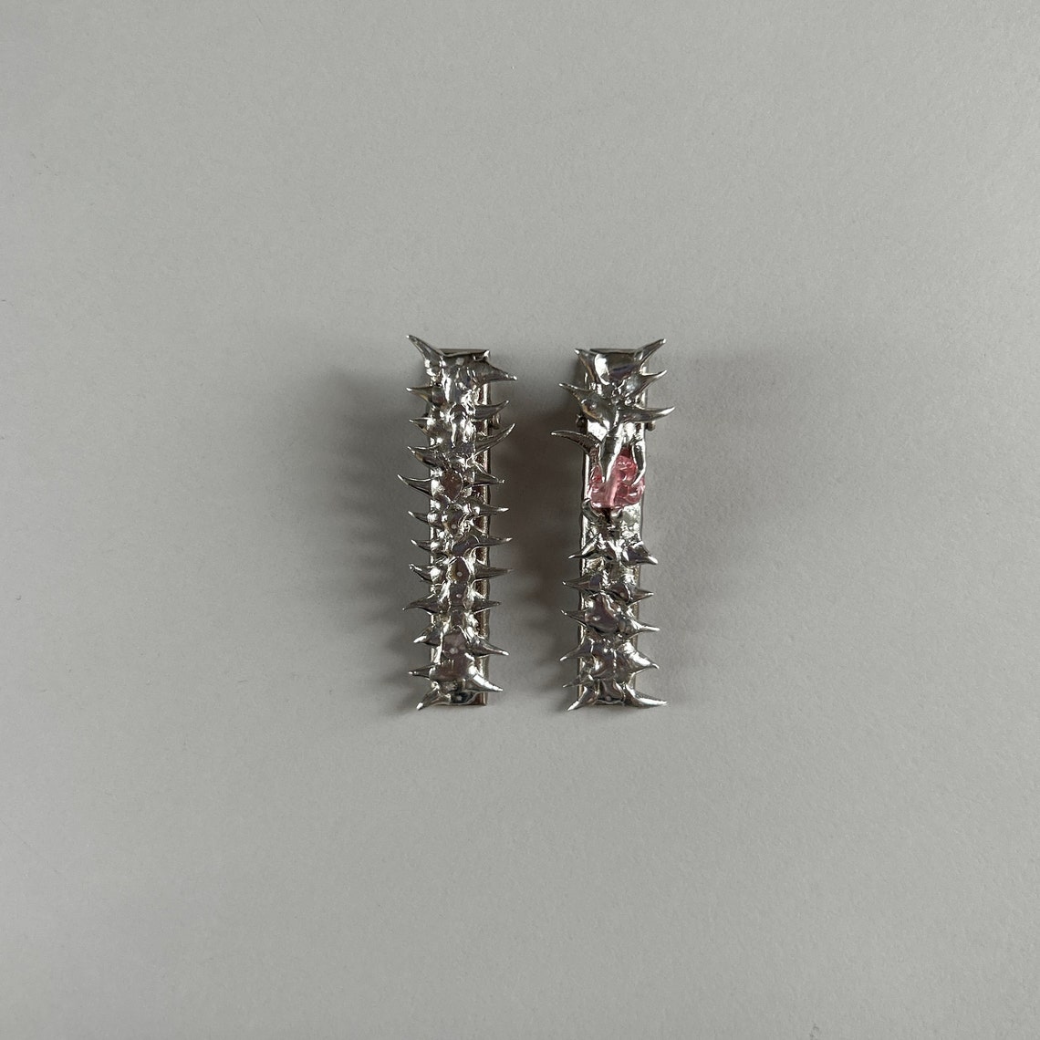 Punk Hairpin With Spikes, Cyber Spiky Hairpin Melted Liquid Metal ...