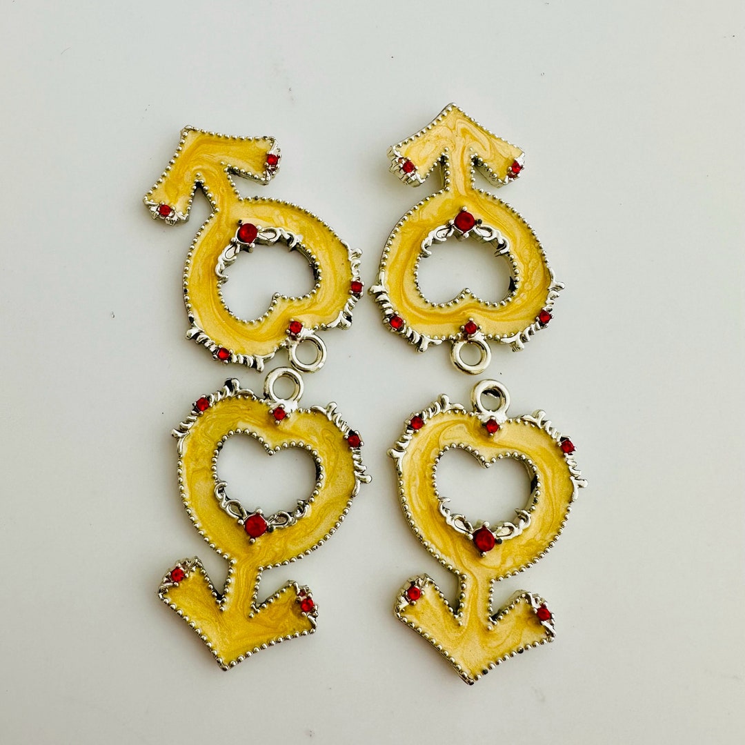 4 or 8pcs, Male Sign Symbol Pendants 35x22mm - Etsy