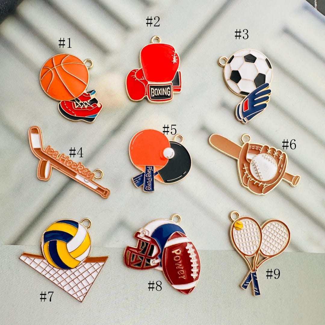 20 Ps - Enamel Ball Charms - Etsy