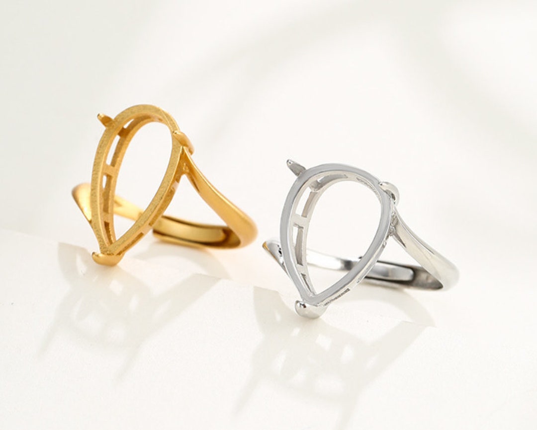 3 Pcs - Blank Drop Claw Prong Ring Setting - Etsy
