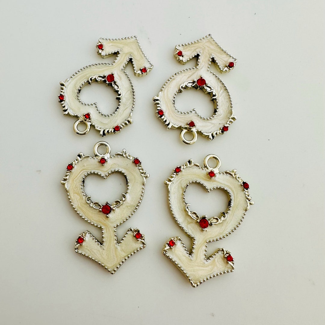 4 or 8pcs, Male Sign Symbol Pendants 35x22mm - Etsy