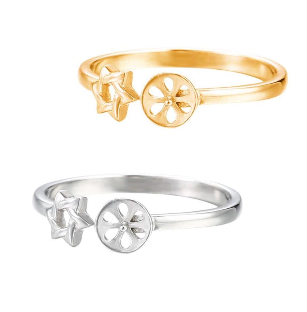 3 Pcs - 5mm Cup Ring Setting, Pin Thick 0.7mm - Etsy
