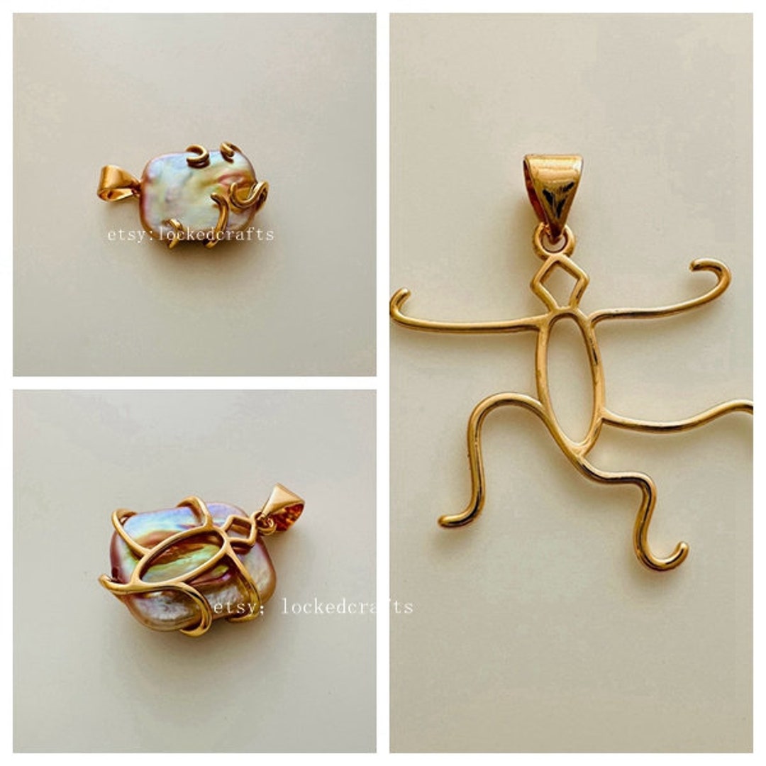 Gold Plated Prong Claw Pendant Setting - 1 Pcs - 23mm/33mm/43mm ...