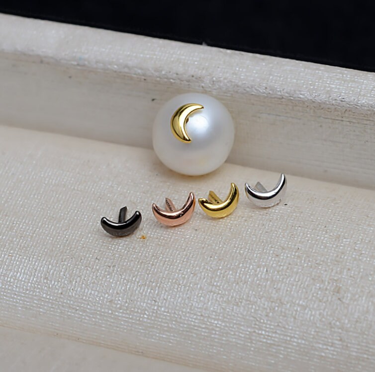 5 Pcs - Sterling Silver Moon Beads Caps - 4*2mm - Etsy