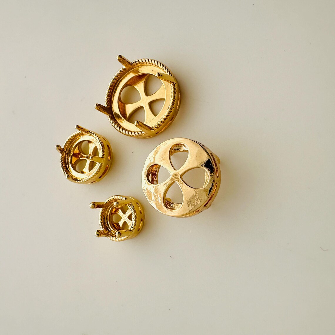 6mm/8mm/10mm/12mm,solid Brass 4 Claw Setting,10 Pieces,gold/silver ...