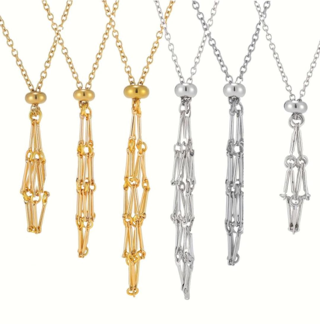 2 Pieces, Crystal Hanger, Blank Cage Pendant Setting With Chain , 4cm ...