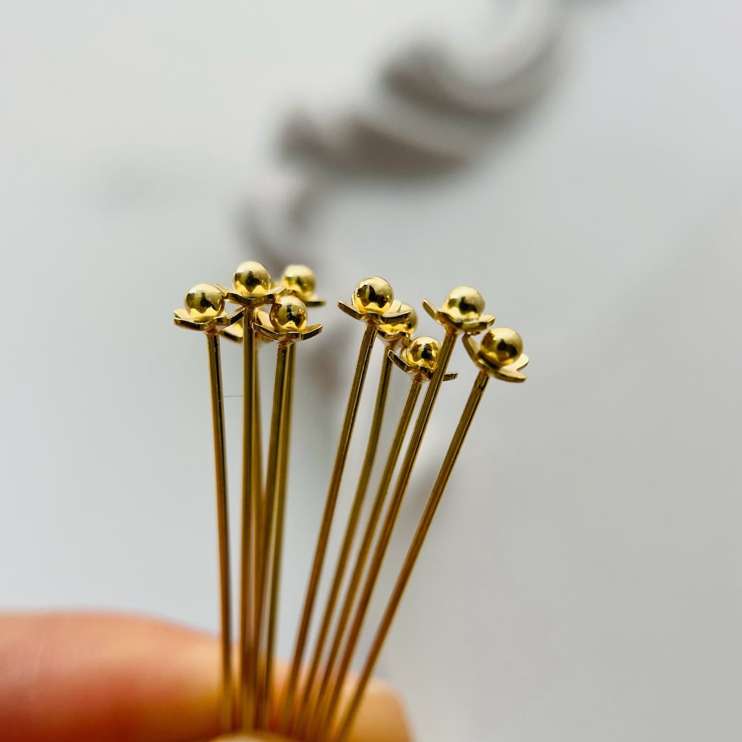 10 X Flowers Head Pin - 30mm - Etsy
