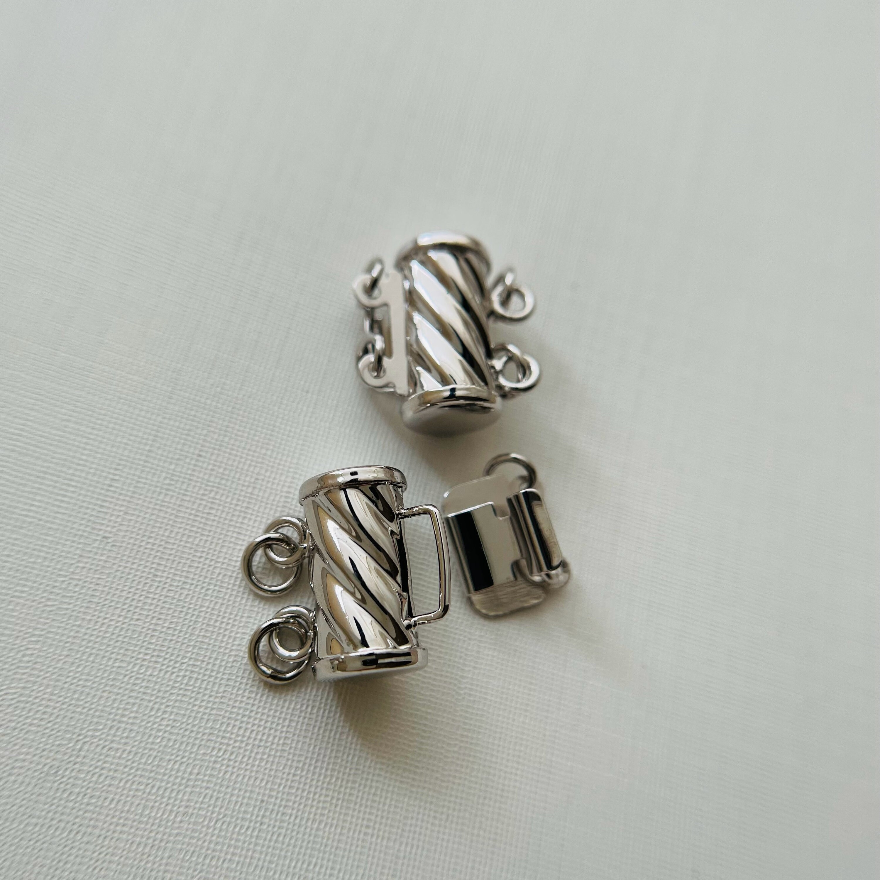 2 X Slide Tube Clasp , Two-strand, Tube Clasp for Jewelry Making ...