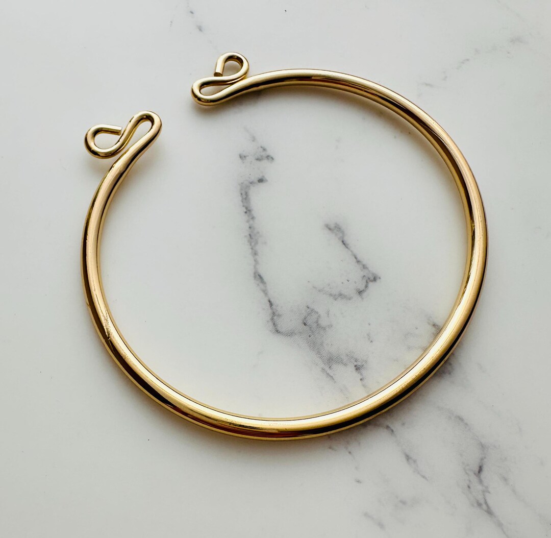 2 or 8, Solid Brass, Bracelet Finding - Thick 3mm, Gold Plated - Etsy