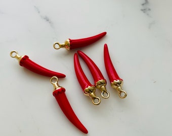 Glass Chili Pepper Charms Chili Pepper Pendants Red Chili Peppers ...