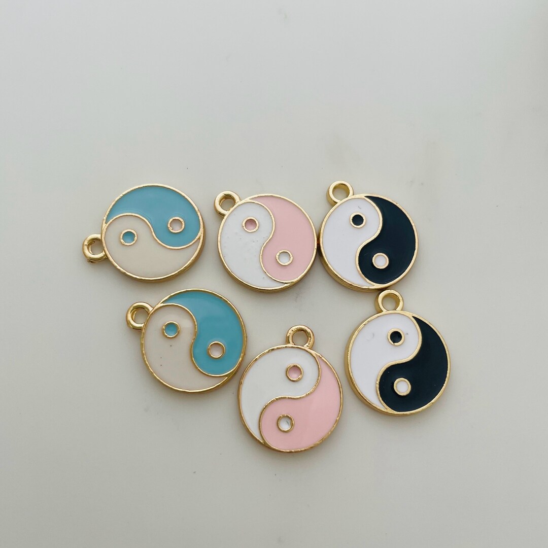10 Pcs Yin Yang Charms - 16x14mm - Etsy