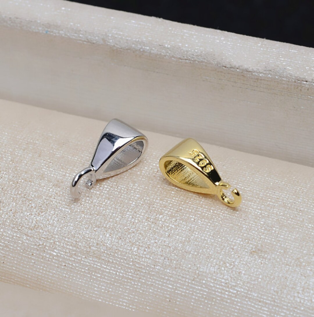 3 Pcs - Sterling Silver Bails With Open Loop - 8*3mm - Etsy