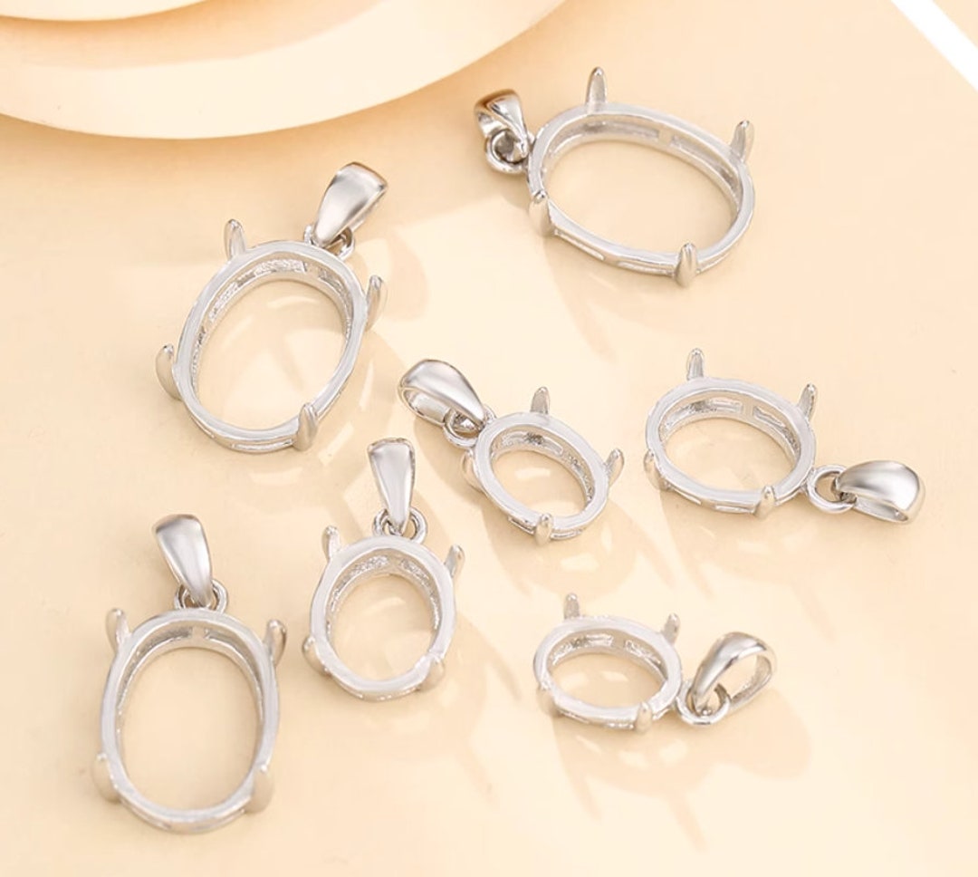 1 Pcs - Sterling Silver Stone Setting - Etsy