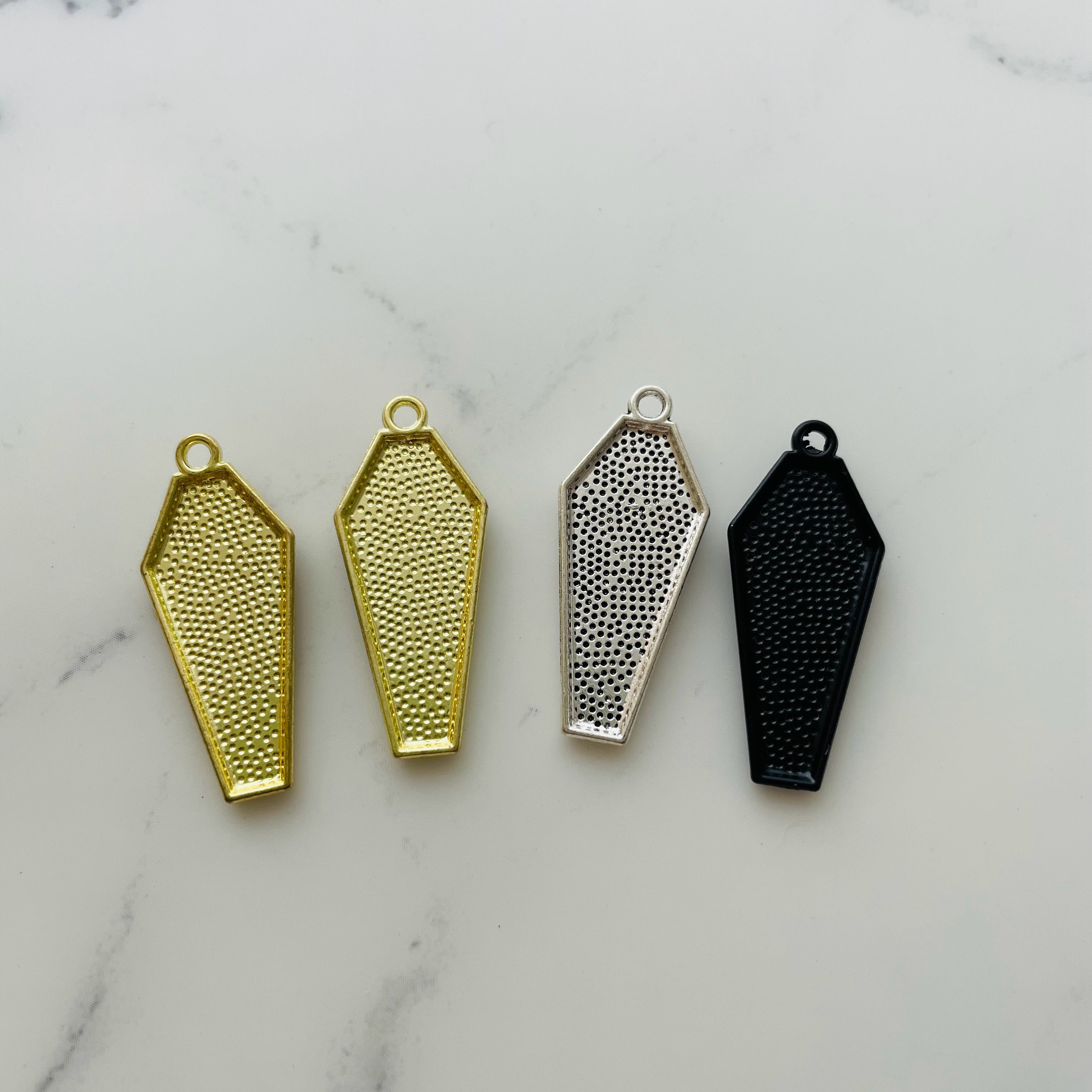 4 X Enamel Coffin Cross Charms Halloween Pendants 30x13mm - Etsy