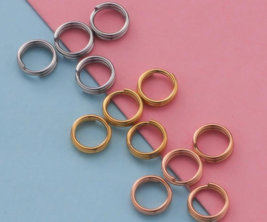 100 X Split Jump Rings - Gold/silver/rose Gold Plated - 6mm - Etsy