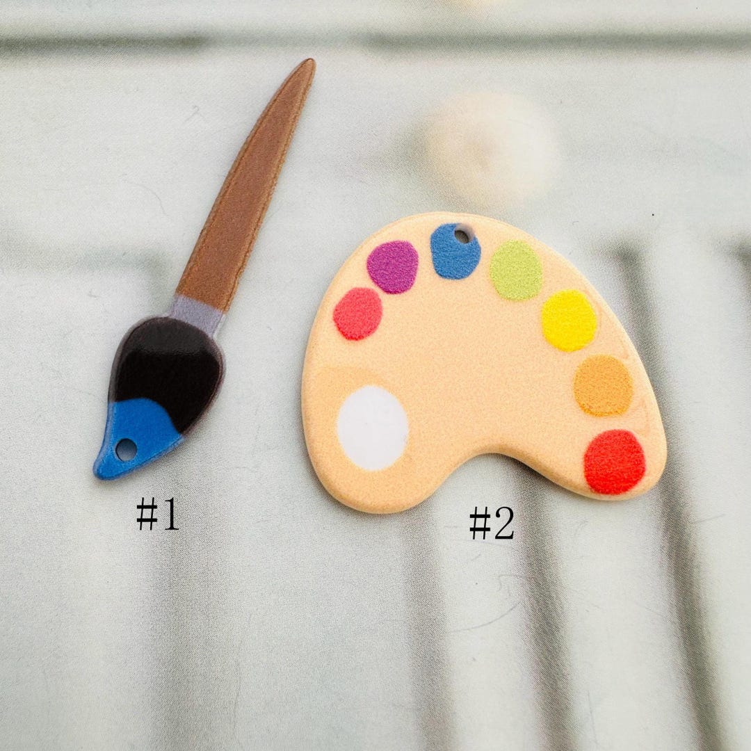 Acrylic Palette Charms, Double Sided, 20 Pieces - Etsy