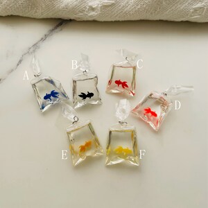 10pcs- Resin Goldfish in a Bag Charms Koi Fish Pendants - 50x24mm - Etsy
