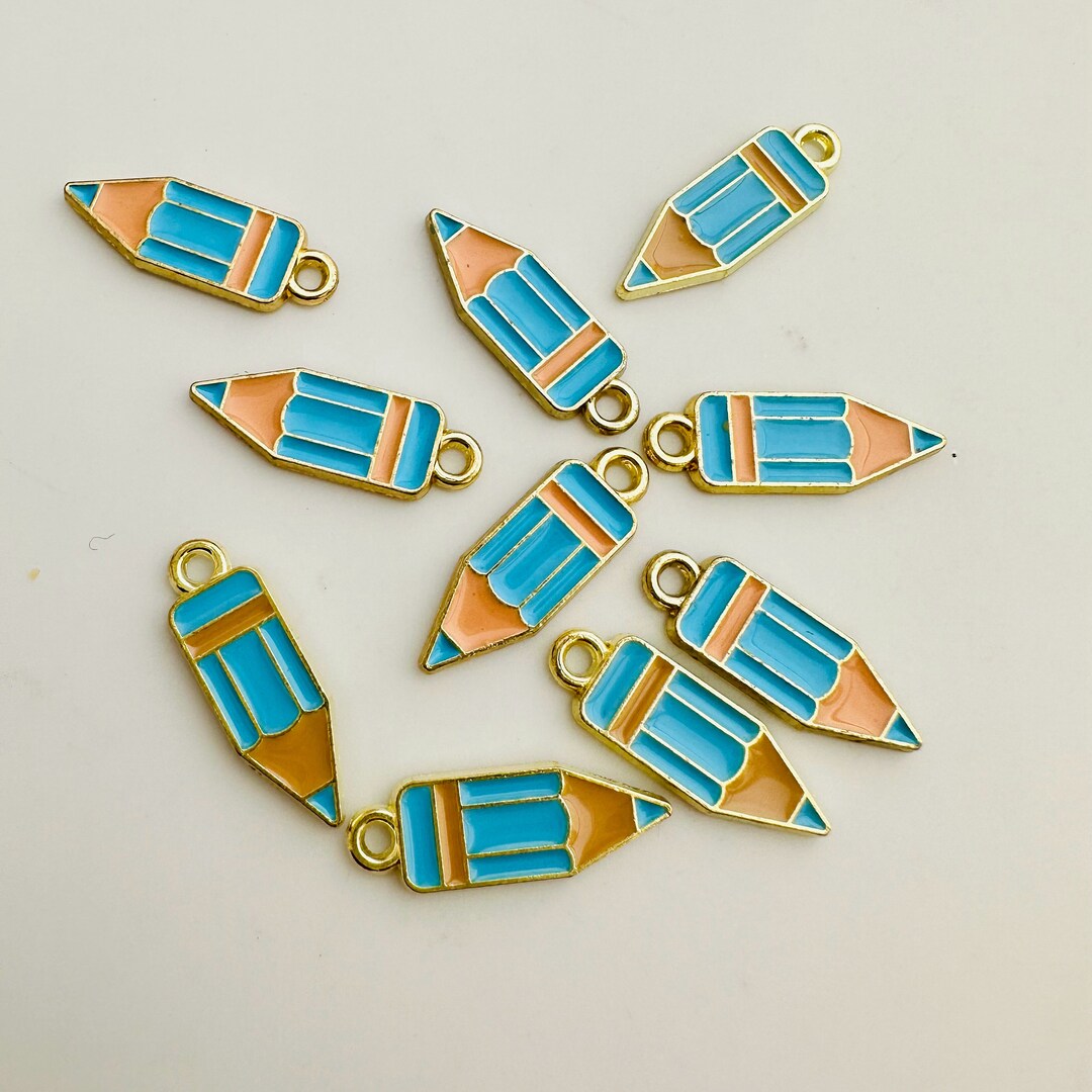 10 or 20pcs- Pencil Charms - 17x6mm - Etsy