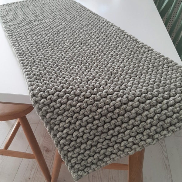 Knit Table Runner - Etsy
