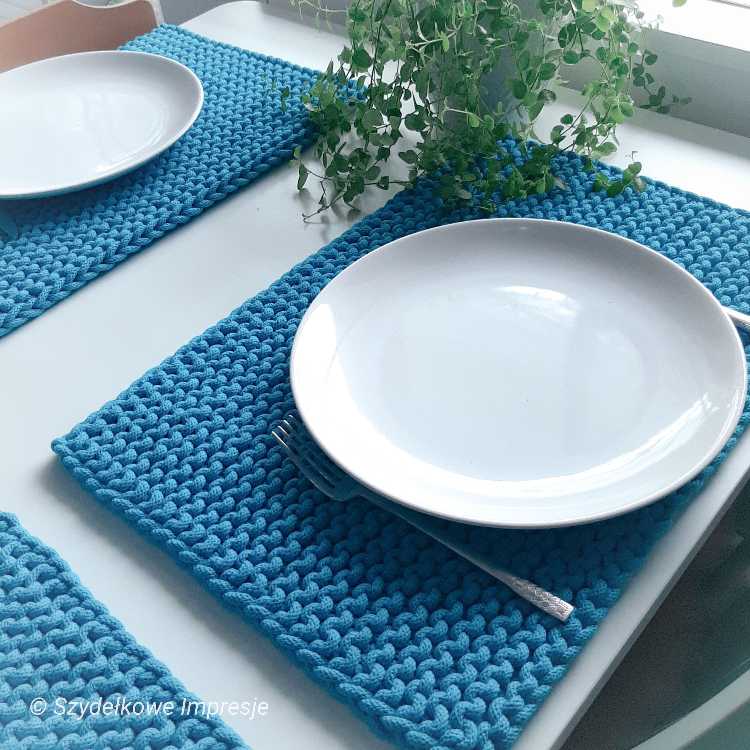 Set of 4 handmade mats scandinavian style interior decoration. | Etsy